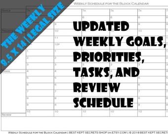 Legal size calendar | Etsy