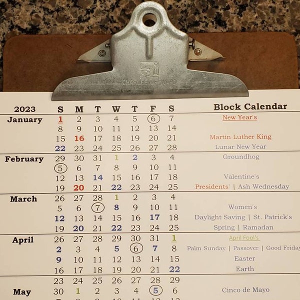 Block Calendar - Etsy