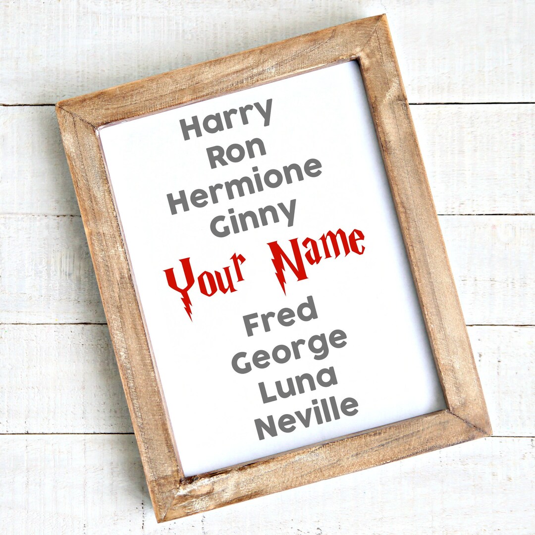 Create Your Own Printable, Custom Harry Baby Name Print, Potter Nursery ...