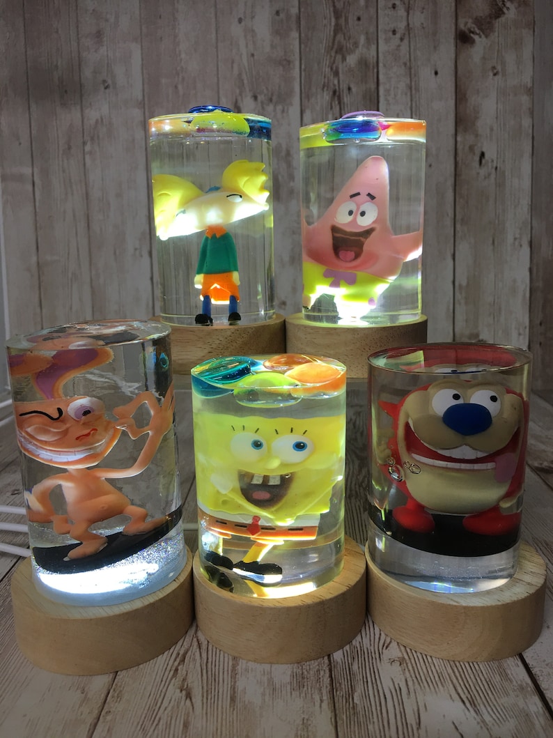 Personalized Spongebob and Nickelodeon Character Night Lights - Etsy