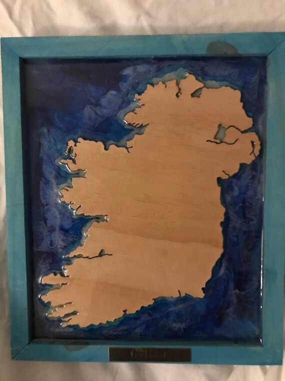 Decorative Layered Map of Ireland ireland-1 | Etsy