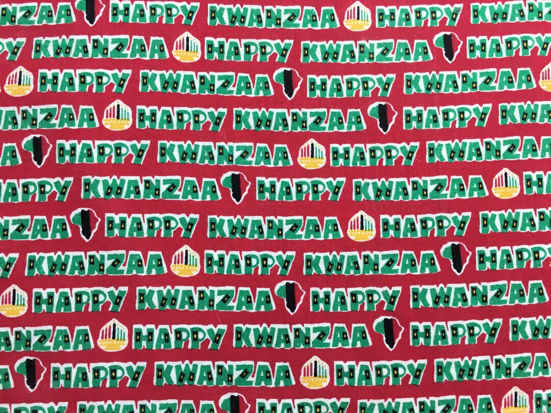 Happy Kwanzaa 15 Long X 22 Wide Kinara Mishumaa Saba African Continent ...
