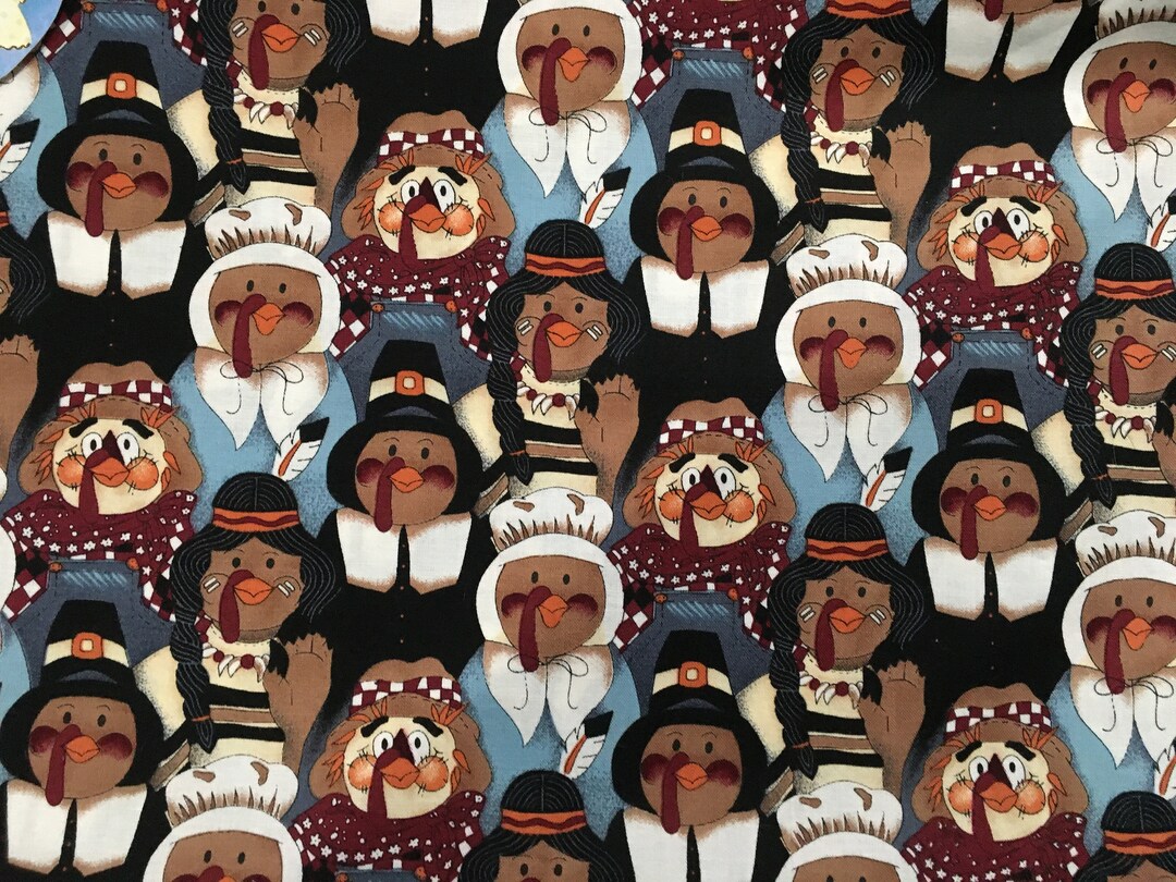 Turkeys Native American Scarecrow Pilgrims Packed Thanksgiving - Etsy