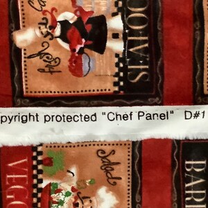 Fat Chefs SOLD by the Half YARD Barista Italian Pasta Veggies Seafood ...