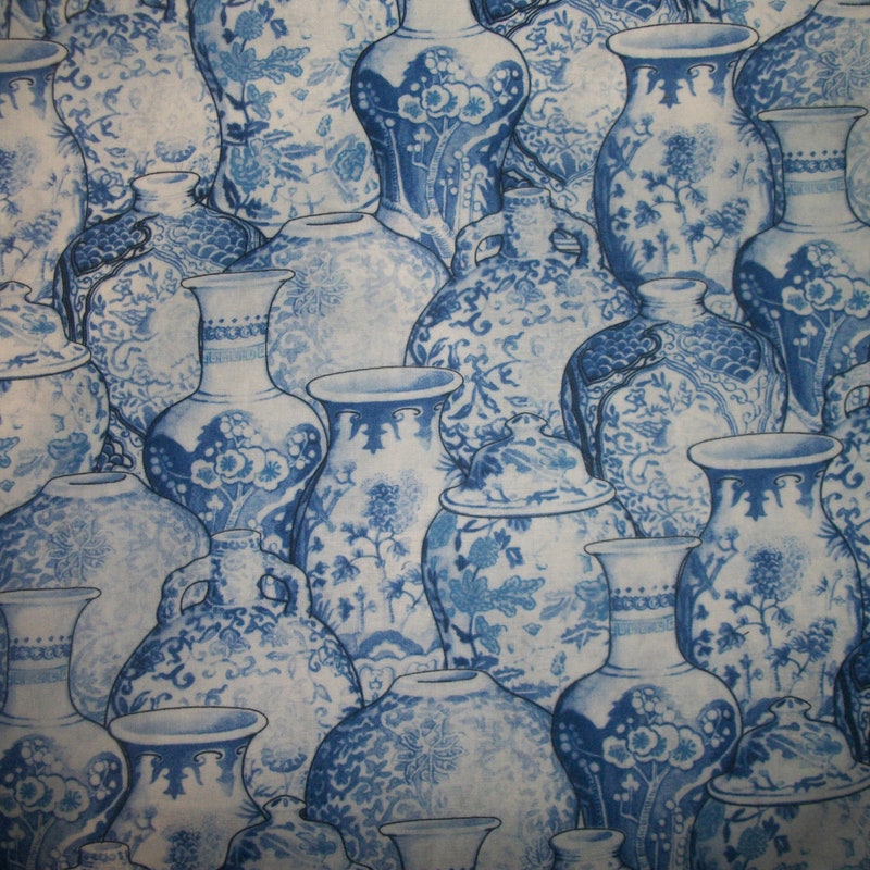 Delft Blue Fabric - Etsy