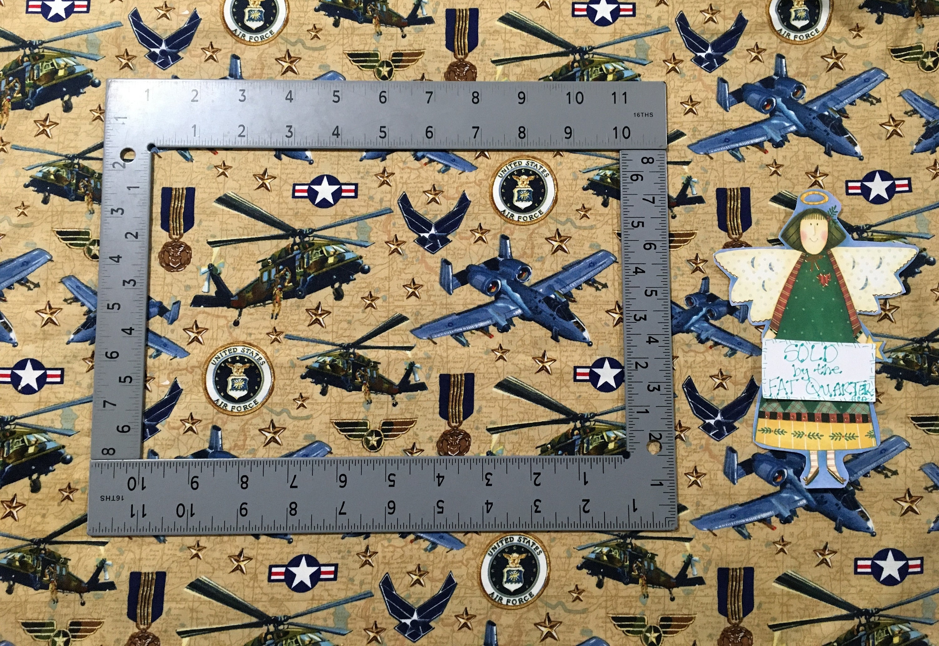 Air Force SOLD by the FAT Quarter USAF Military Jet Planes Helicopters ...