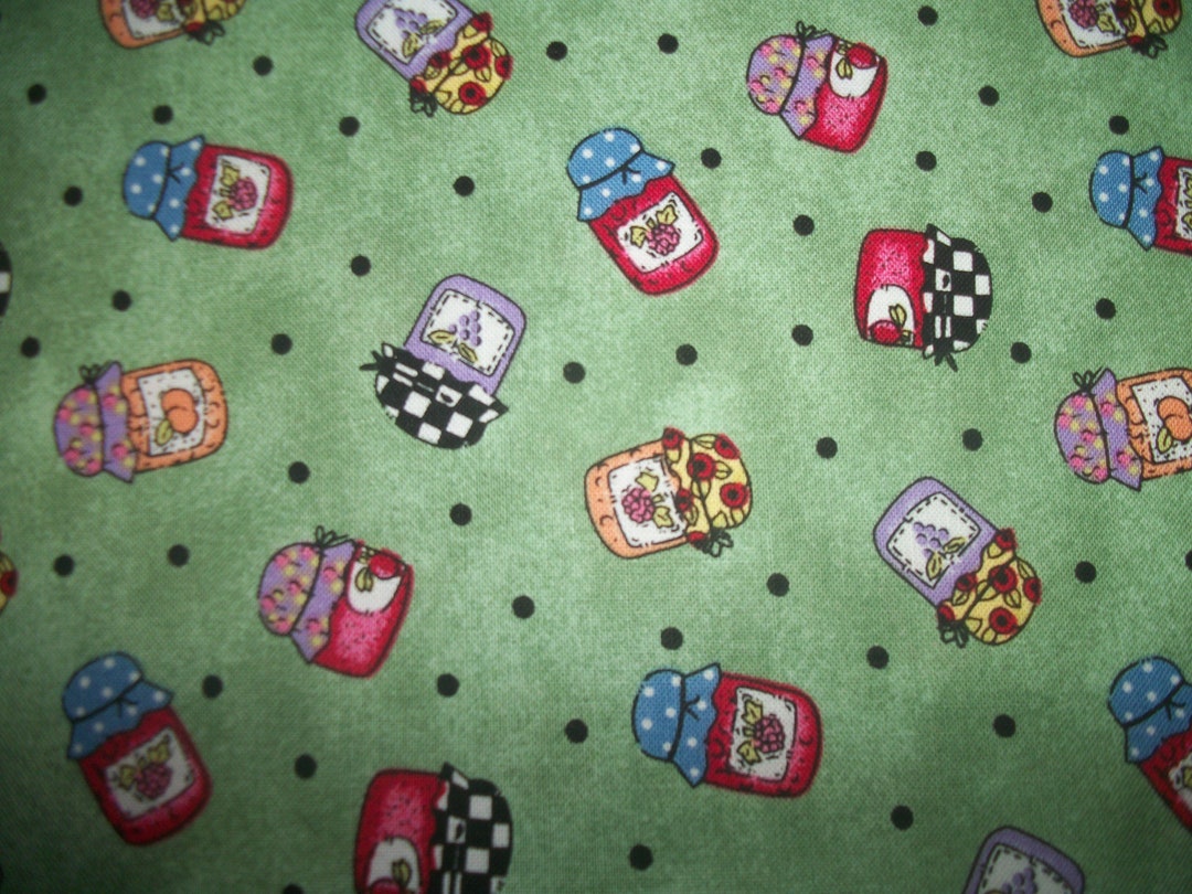 Jam Jars Berries Stone Fruit Grape Jelly Calico Checks Tops - Etsy