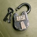 US Military Antique Lock Army Ww2 Footlocker Cast Iron and Brass United ...
