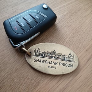 Shawshank Redemption Solid Brass Antique Keychain - Etsy