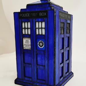 Handmade Stained Glass TARDIS Lamp – Real Glass Dr. Who Decor, Unique ...
