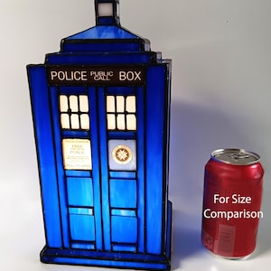 Handmade Stained Glass TARDIS Lamp – Real Glass Dr. Who Decor, Unique ...