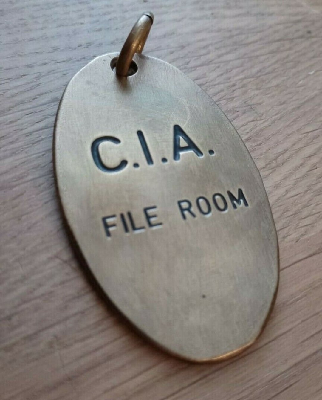 C.I.A. CIA File Room Keychain Style Like a Lowell Sigmund Solid Brass ...
