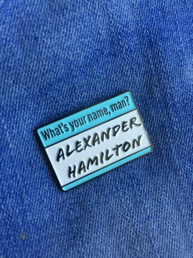 Alexander Hamilton Musical Musical Enamel Pin Brass Alexander - Etsy