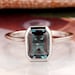 Color Changing Gemstone Ring, 6x8mm Emerald Cut Alexandrite Wedding ...