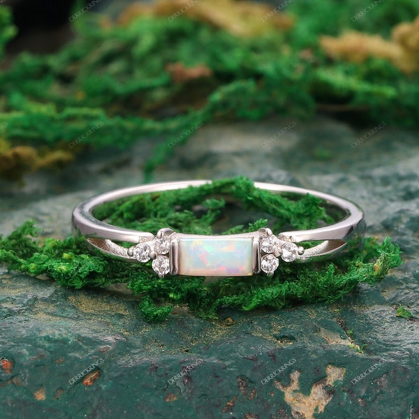Rectangle Opal Ring - Etsy
