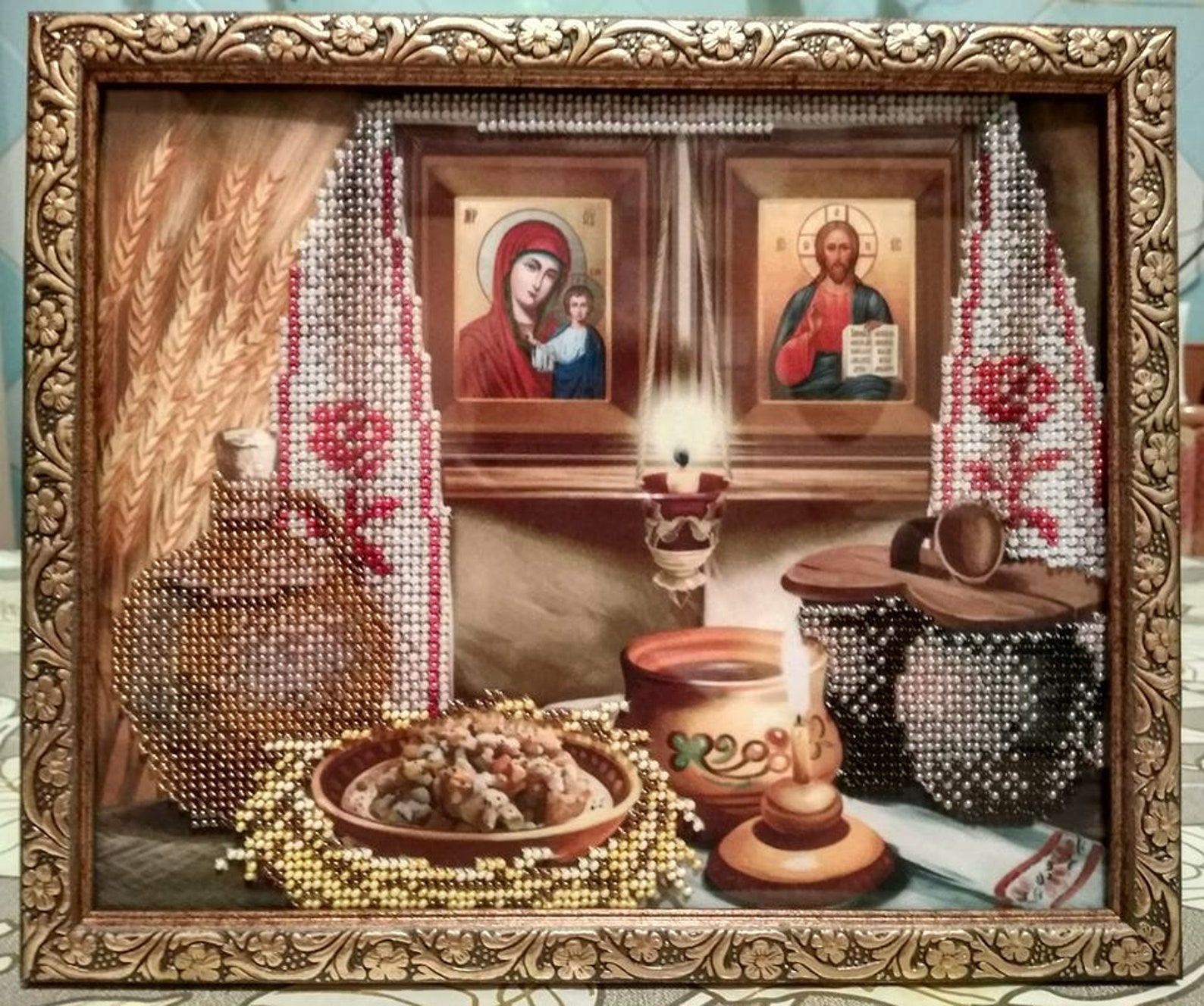 Christian Orthodox Icon Religious Icons Bead Embroidery Kit - Etsy UK