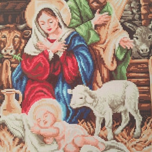 Birth of Jesus FULL Bead Embroidery Kit, Catholic Nativity Icon, Beads ...