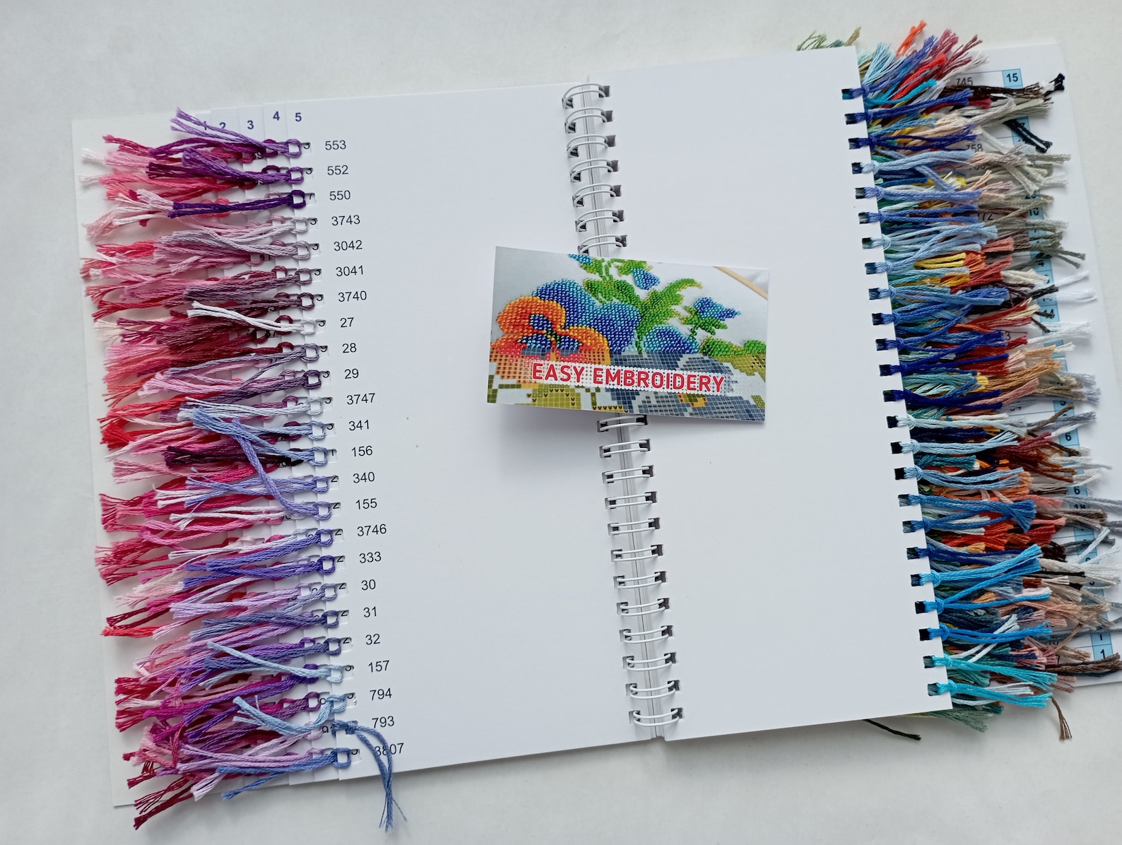 DMC Color Chart With Real Thread 498 Colors Samples New Colors | Etsy