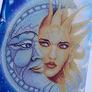 Sun and Moon Bead Embroidery Kit. Needlepoint Kit Modern Needlework ...