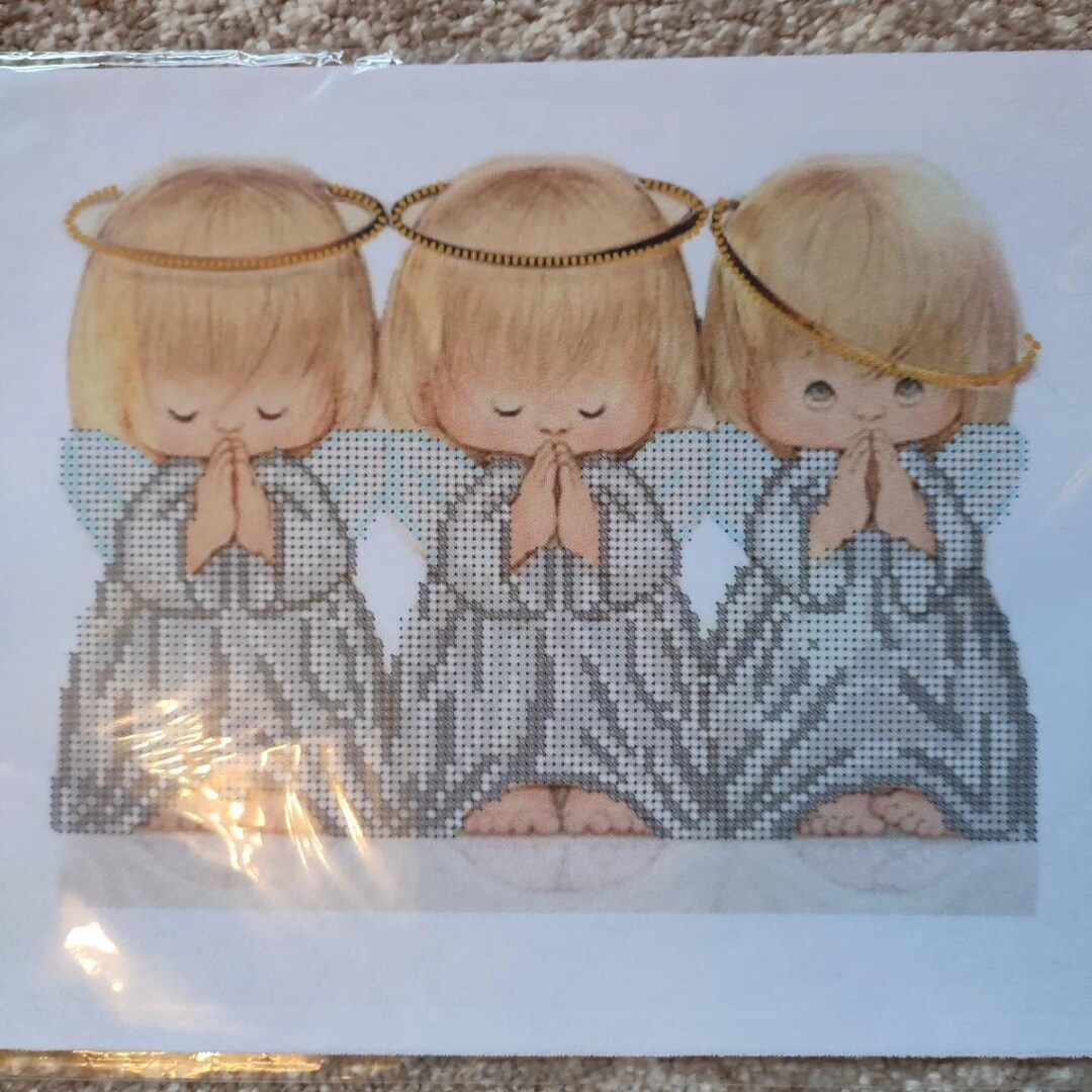 Three Angels Bead Embroidery Kit DIY Beaded Cross Stitch Religious ...