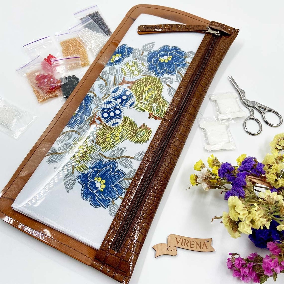 Storing Bag Embroidery Processes. Project Bag Eco Ieather Zippered ...