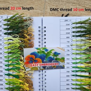 DMC Color Chart With Real Thread 498 Colors Samples New Colors Included ...