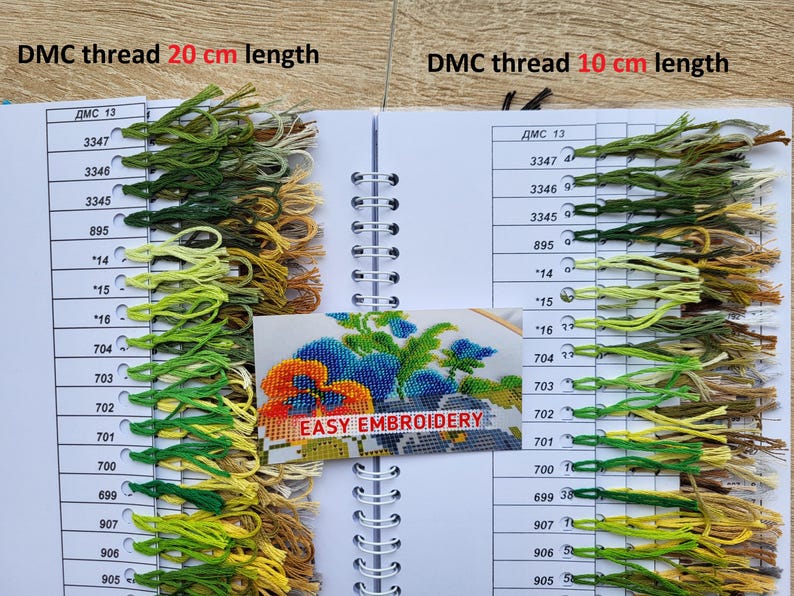 DMC Color Chart With Real Thread 498 Colors Samples New Colors Included ...