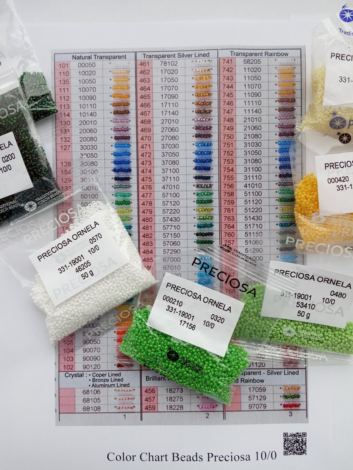 PDF Download Color Chart Beads Preciosa 10/0 Seed Beads Sample - Etsy