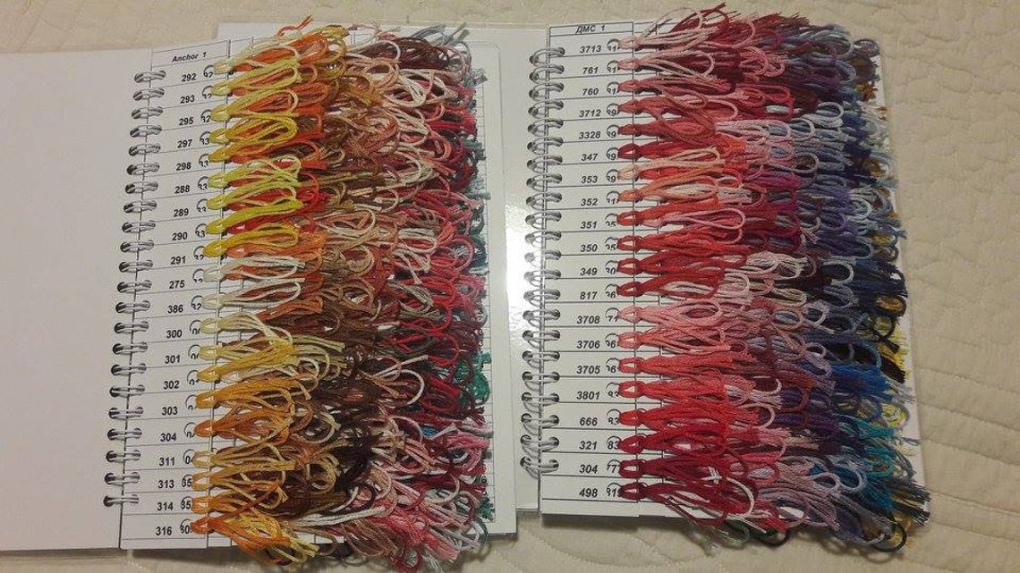 DMC Color Chart With Real Thread 498 Colors Samples New Colors - Etsy ...