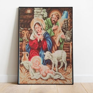 Birth of Jesus FULL Bead Embroidery Kit, Catholic Nativity Icon, Beads ...