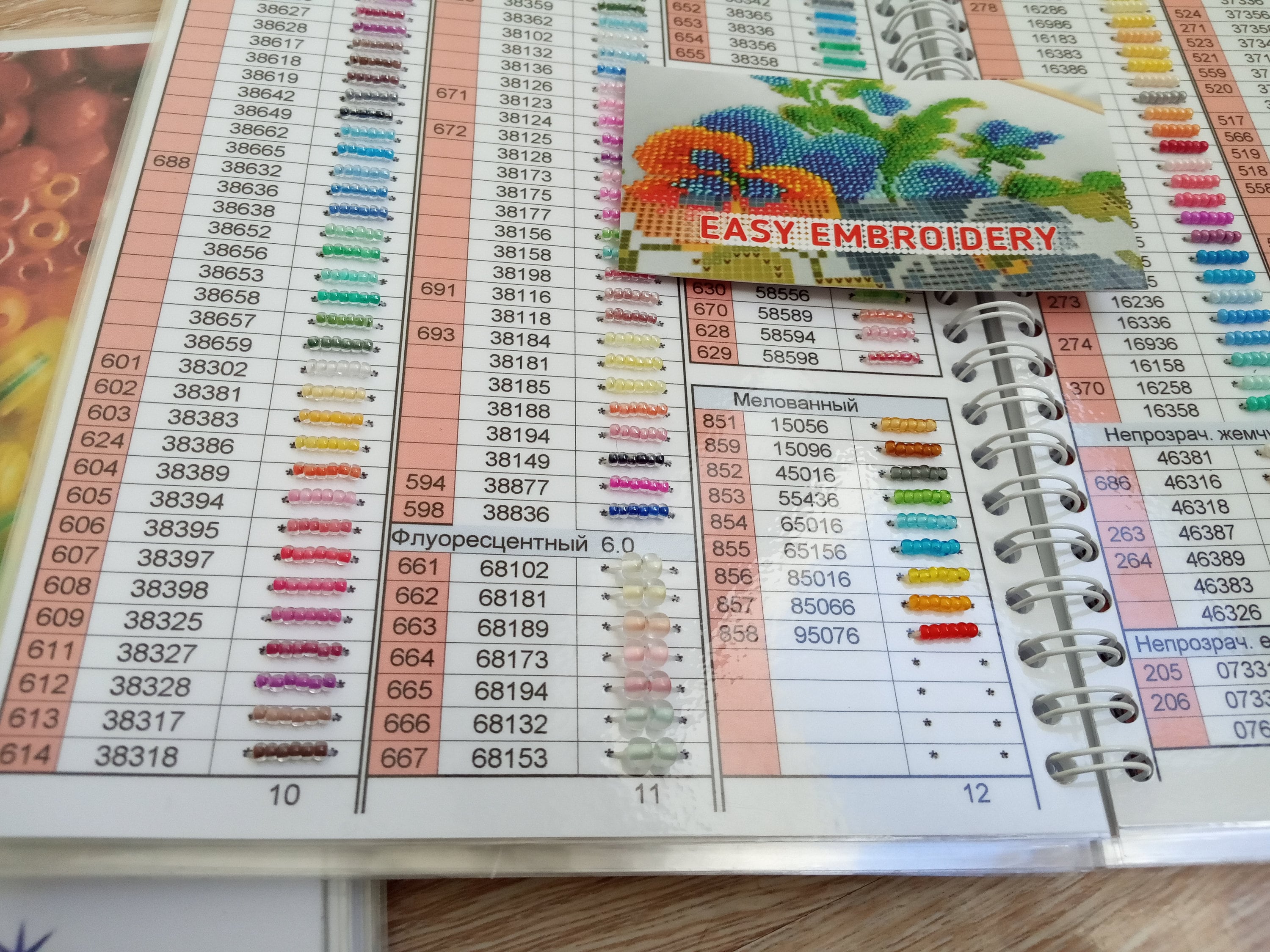 Seed Beads Sample Colors Card Preciosa 10/0 Color Chart - Etsy