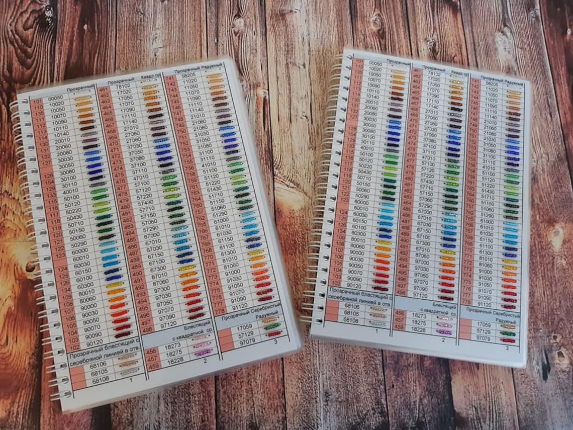 Color Chart Beads Preciosa 10/0 Seed Beads Sample Color Card | Etsy