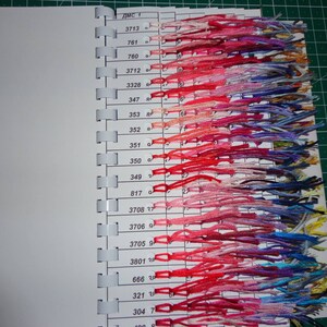 DMC Color Chart with Real thread 498 colors Samples New Colors | Etsy