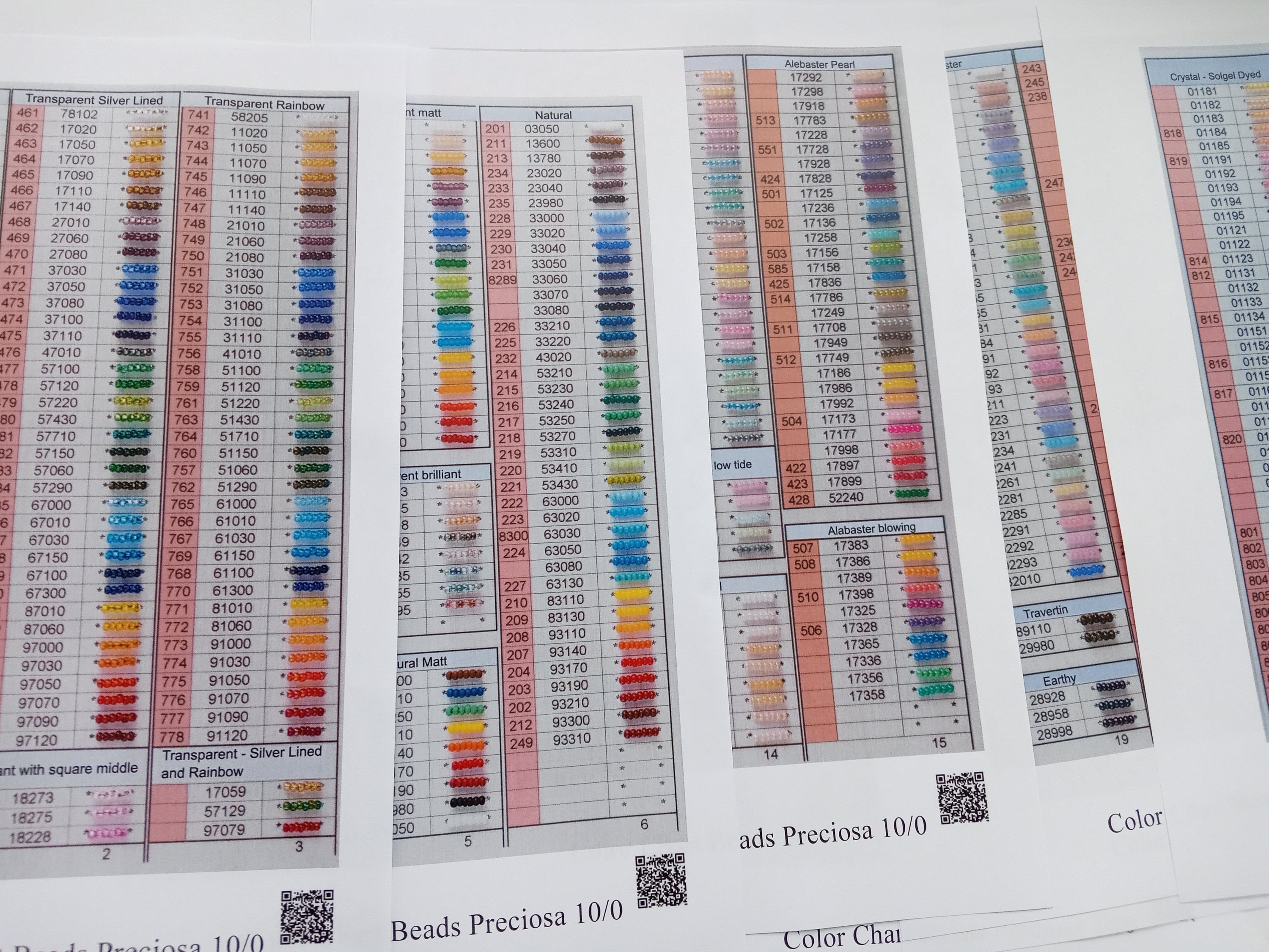 PDF Download Color Chart Beads Preciosa 10/0 Seed Beads Sample - Etsy