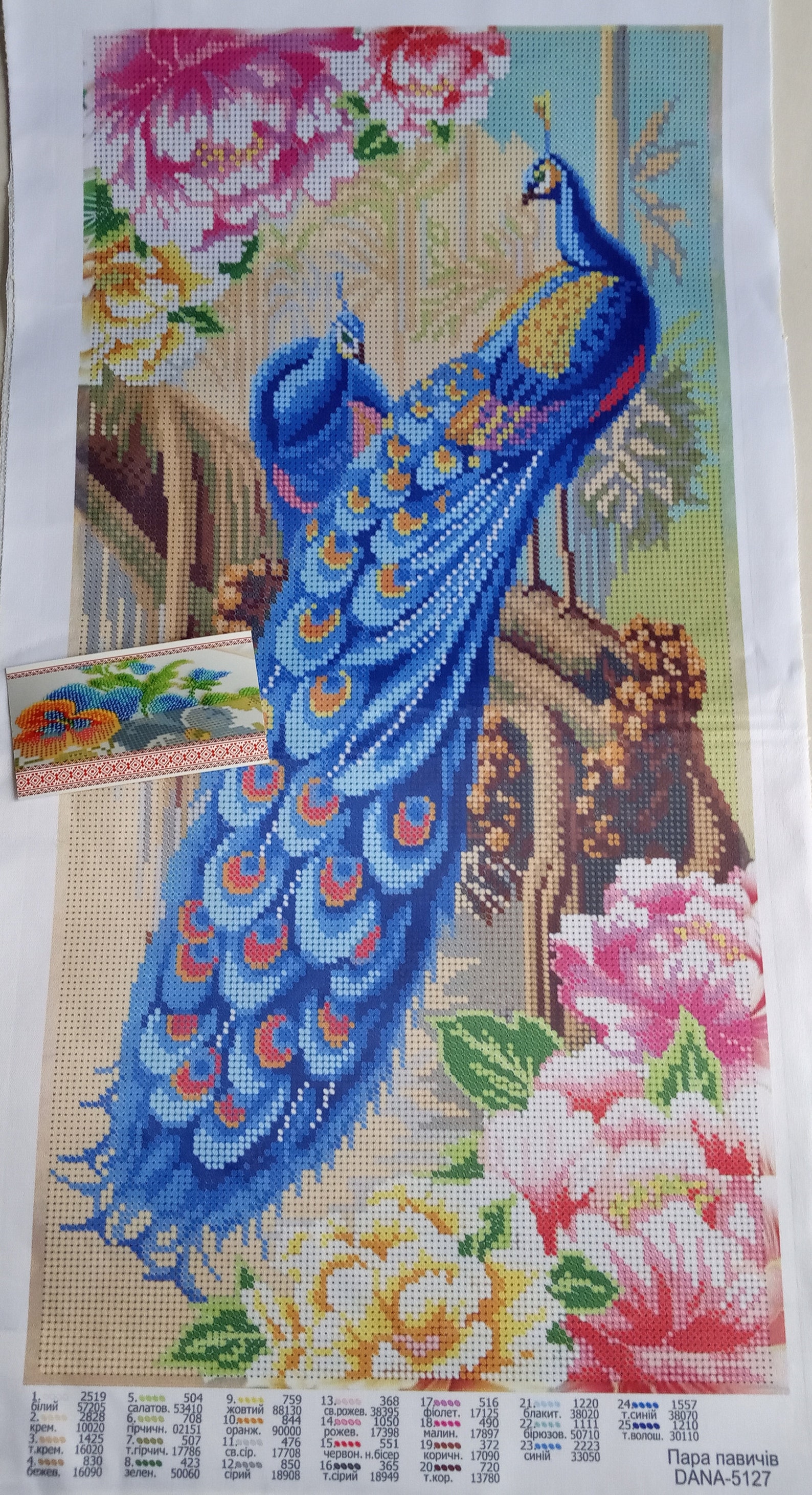 Peacocks Bead Embroidery kit full embroidery bead kit picture | Etsy