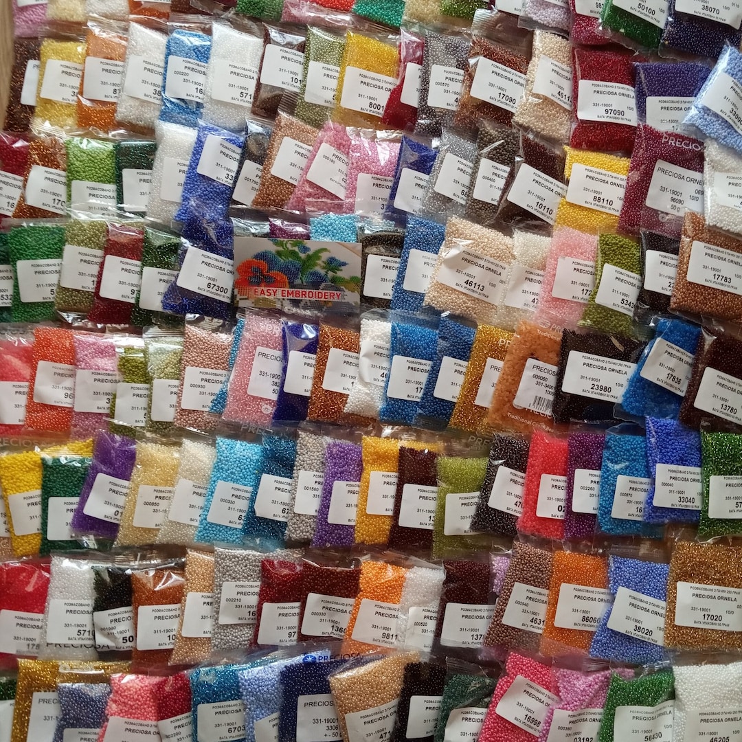 200 Colors Seed Beads Preciosa DIY Kit Made Jewelry Embroidery Beading ...