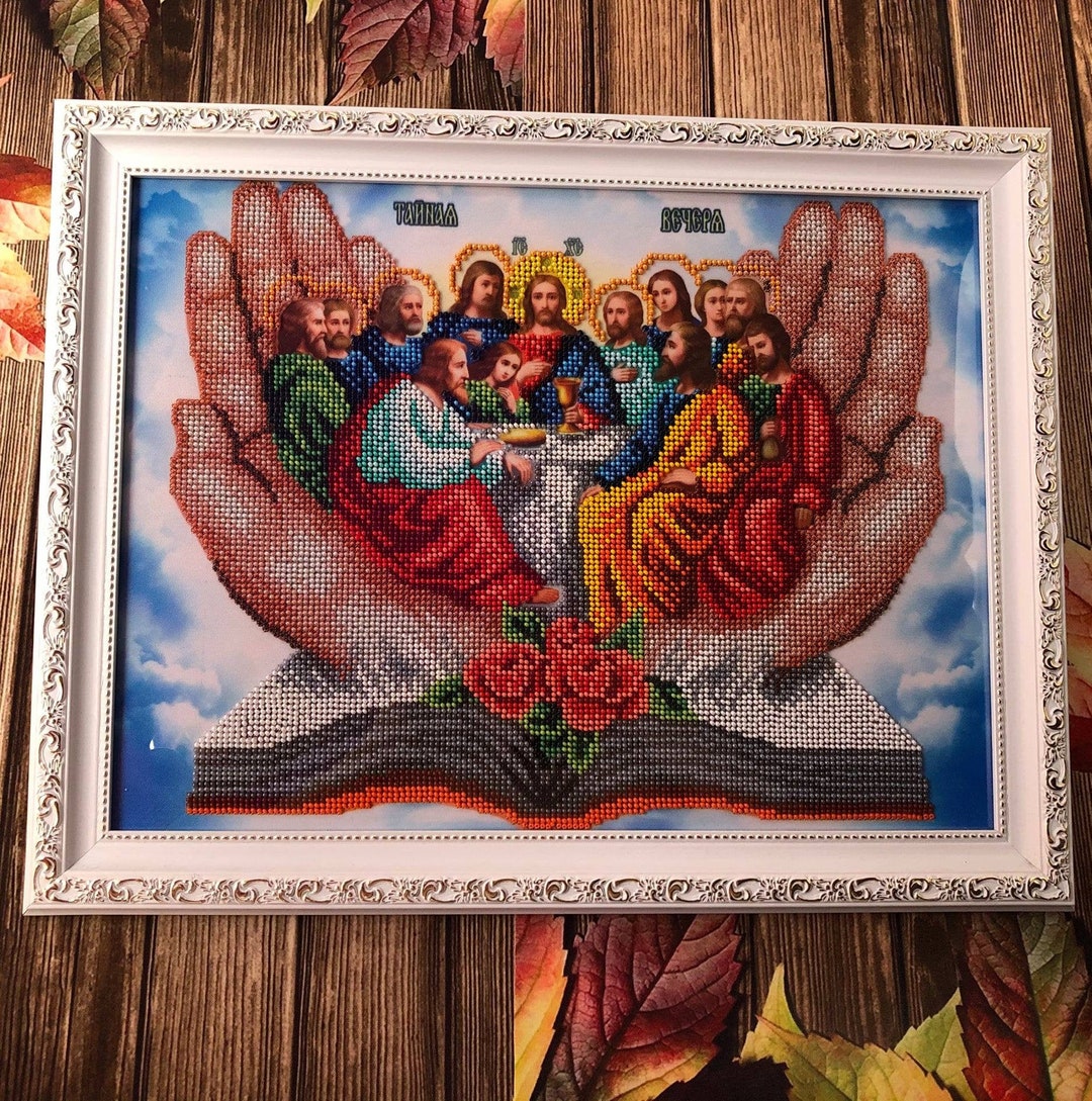 The Last Supper FULL Bead Embroidery Kit Catholic Beaded Icon DIY - Etsy