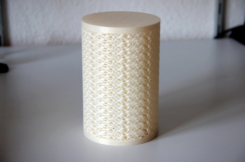 3D Printed Table Lamp Cylinder Wireless Gyroid Geometric - Etsy