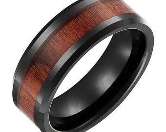 Mens black rings | Etsy