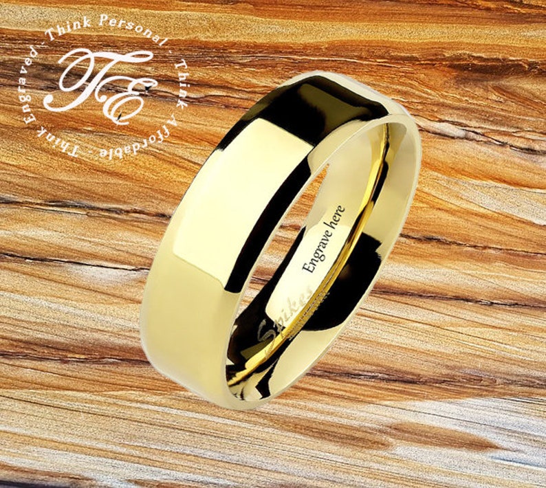 Personalized Ring Mens Promise Ring Engraved Ring Gold | Etsy