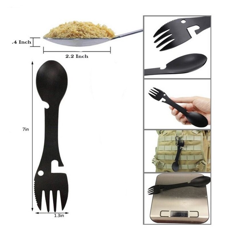 Camping Spork Knife Spoon Fork Personalized Hiking Fork - Etsy