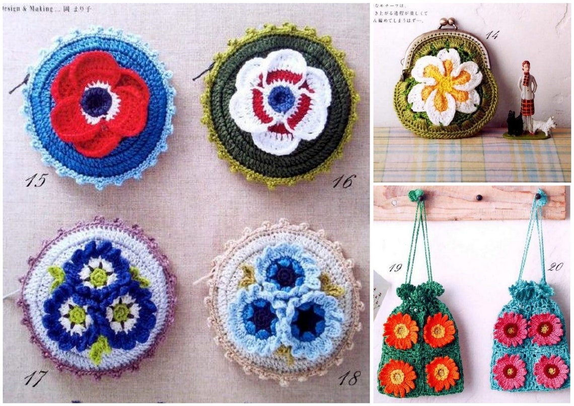 26 CROCHET POUCH Patternflower Pouchcraft E-book - Etsy