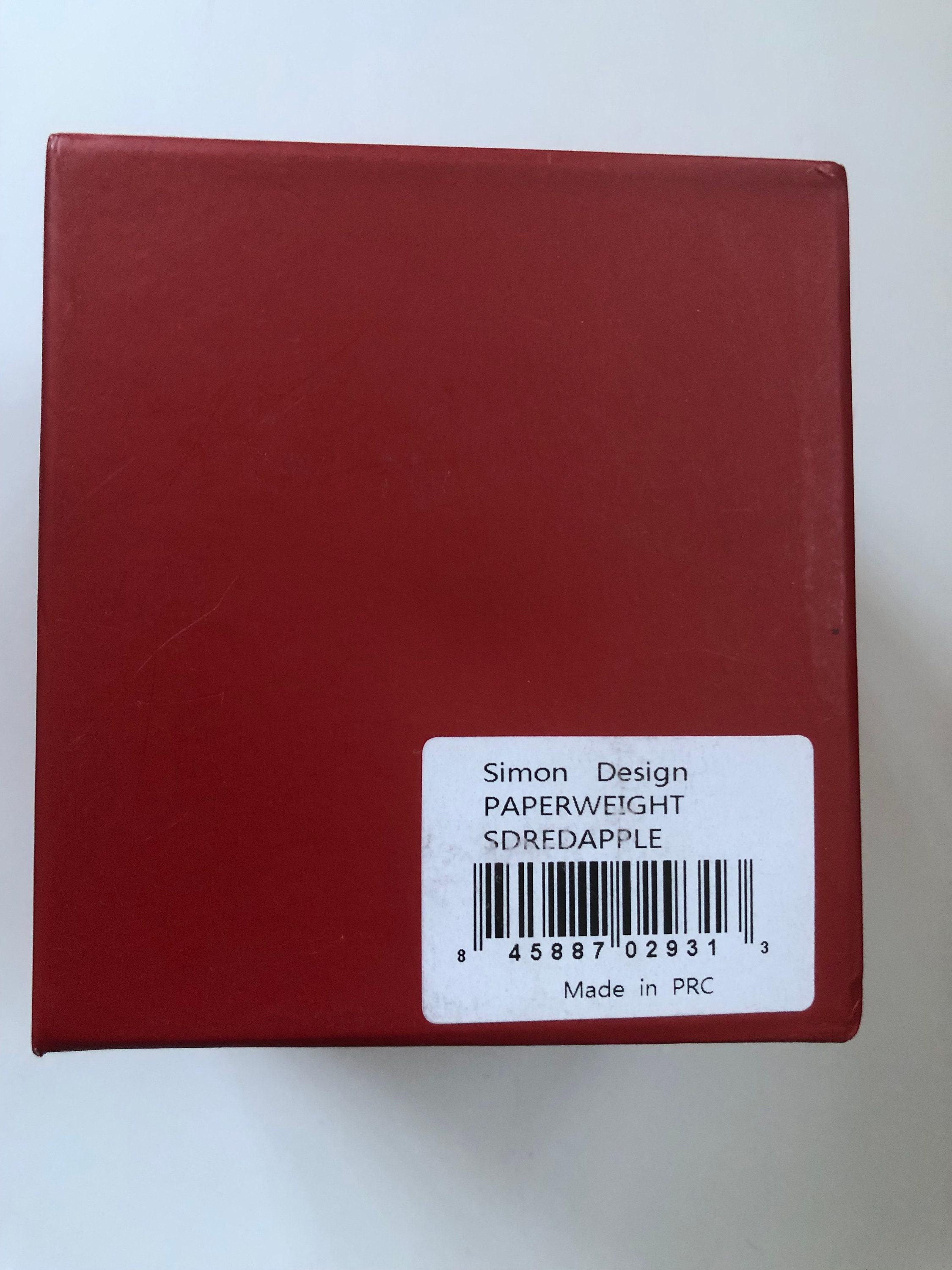 Simon Designs Red Crystal Apple Paperweight With Box. Red Crystal Art ...