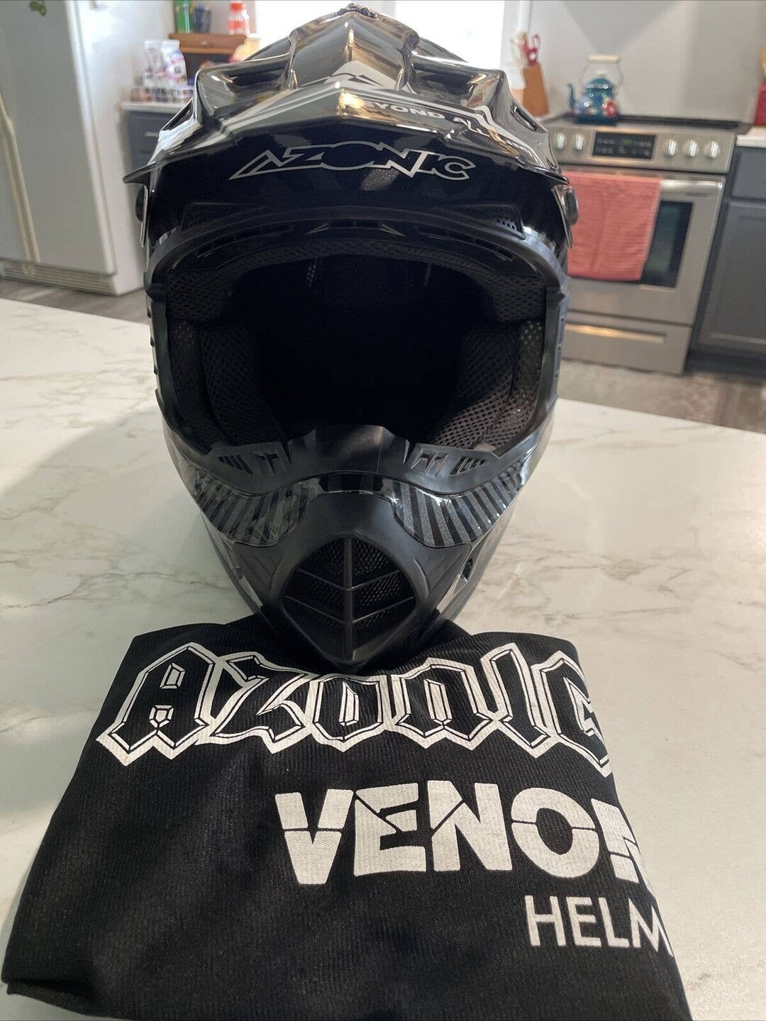 Azonic Motocross Helmet Grey Black & White Adult Small MX Dirt - Etsy