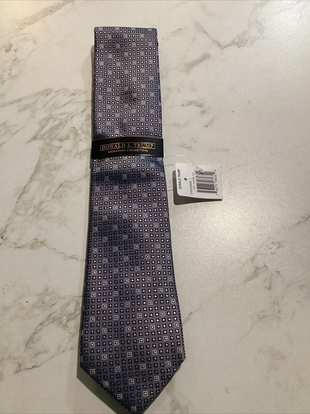 Donald J Trump Signature Collection Tie Mens Necktie Blue/white Dirty ...