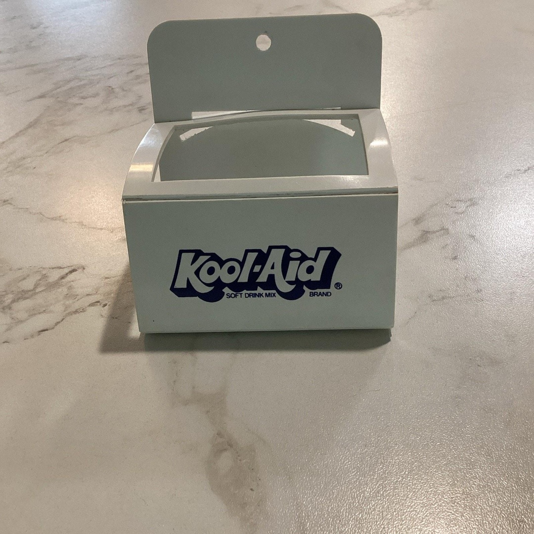 Kool-aid Soft Drink Mix Packet Holder White Plastic Display Container ...