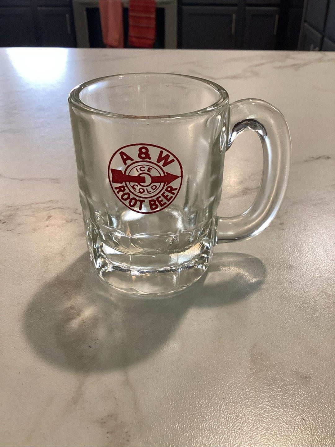 Vintage A&W Mug Old Bullseye Logo Arrow Ice Cold 3” Tall - Small Child ...