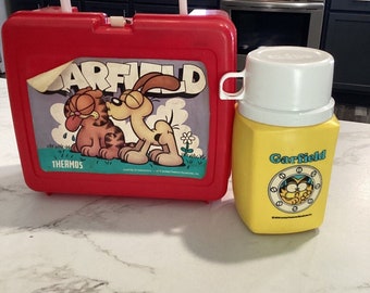 Gorgeous Collectible and Vintage Garfield Lunch Box With Thermos ...