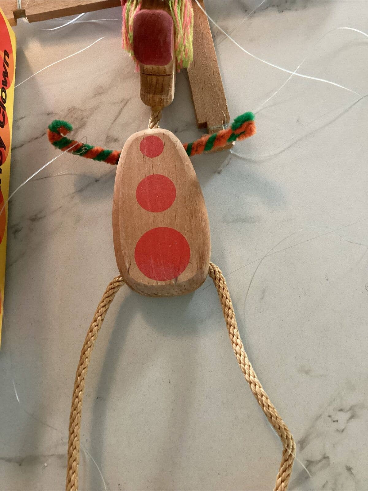 Vintage Clancy Clown Marionette Clown Wooden String Puppet - Etsy