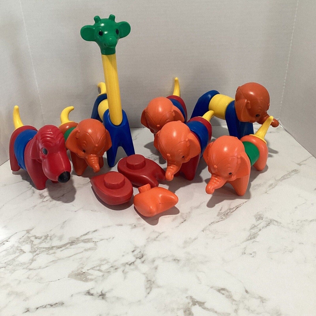Vintage Tupperware Tuppertoy Zoo It Yourself Animal Toy Lot of 38 ...